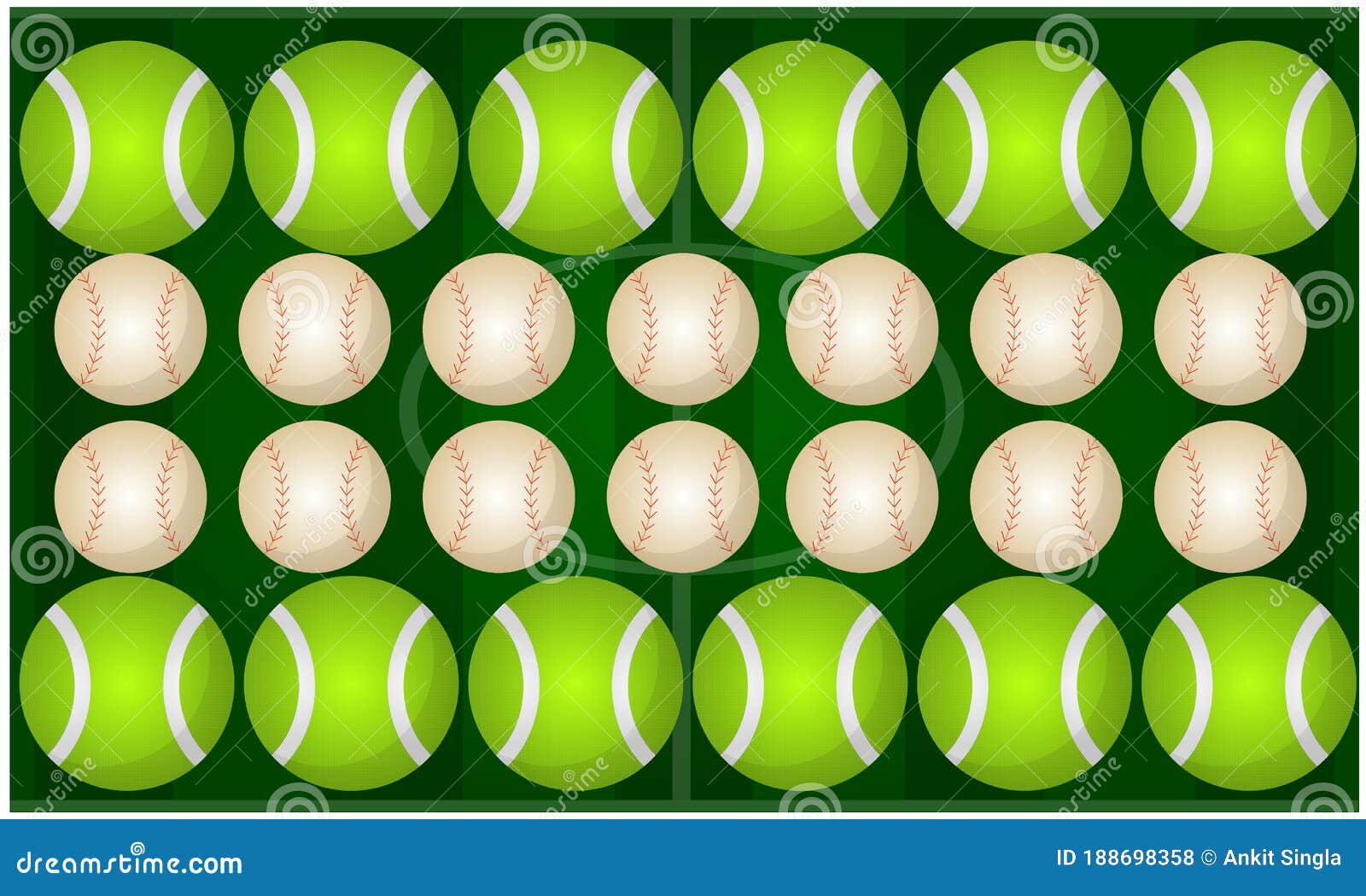 Digital Textile Design of Different Balls on Abstract Background Stock ...