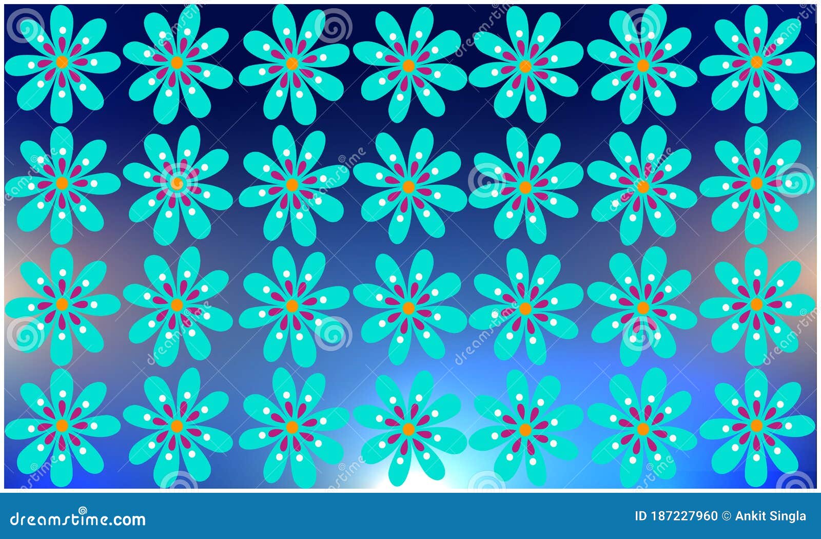 Digital Textile Design of Flowers Art on Abstract Background Stock ...