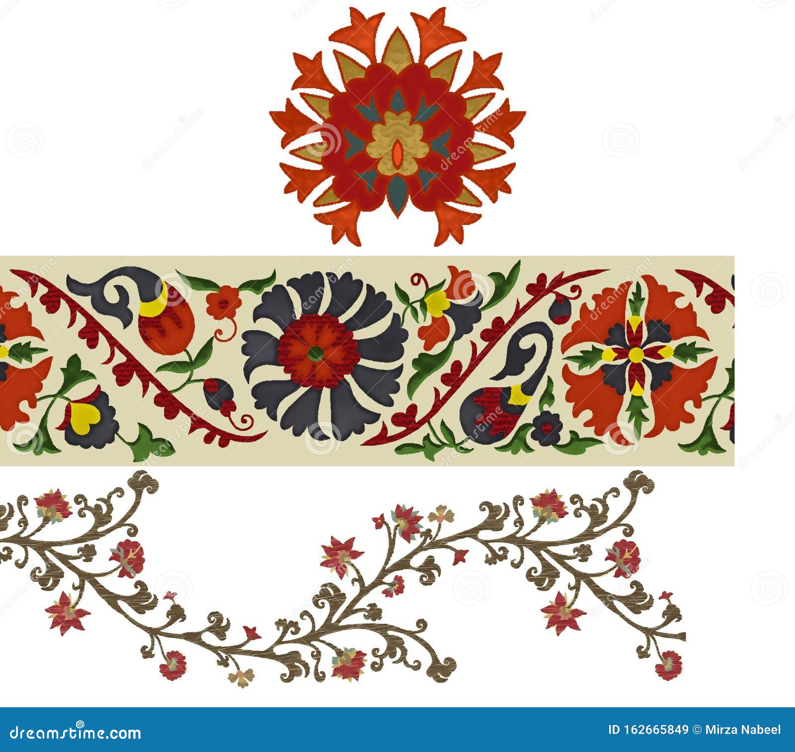 Digital Textile Design Ornament and Pattern Stock Illustration ...