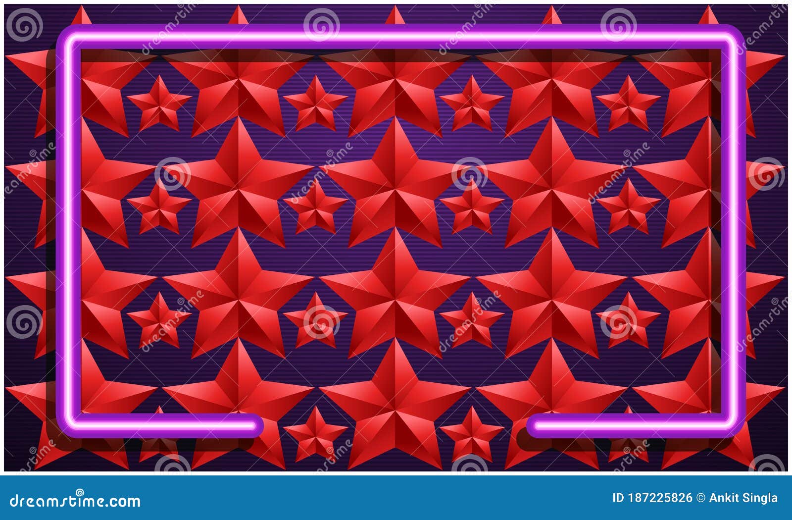 Digital Textile Design of Red Star with Border Stock Vector ...