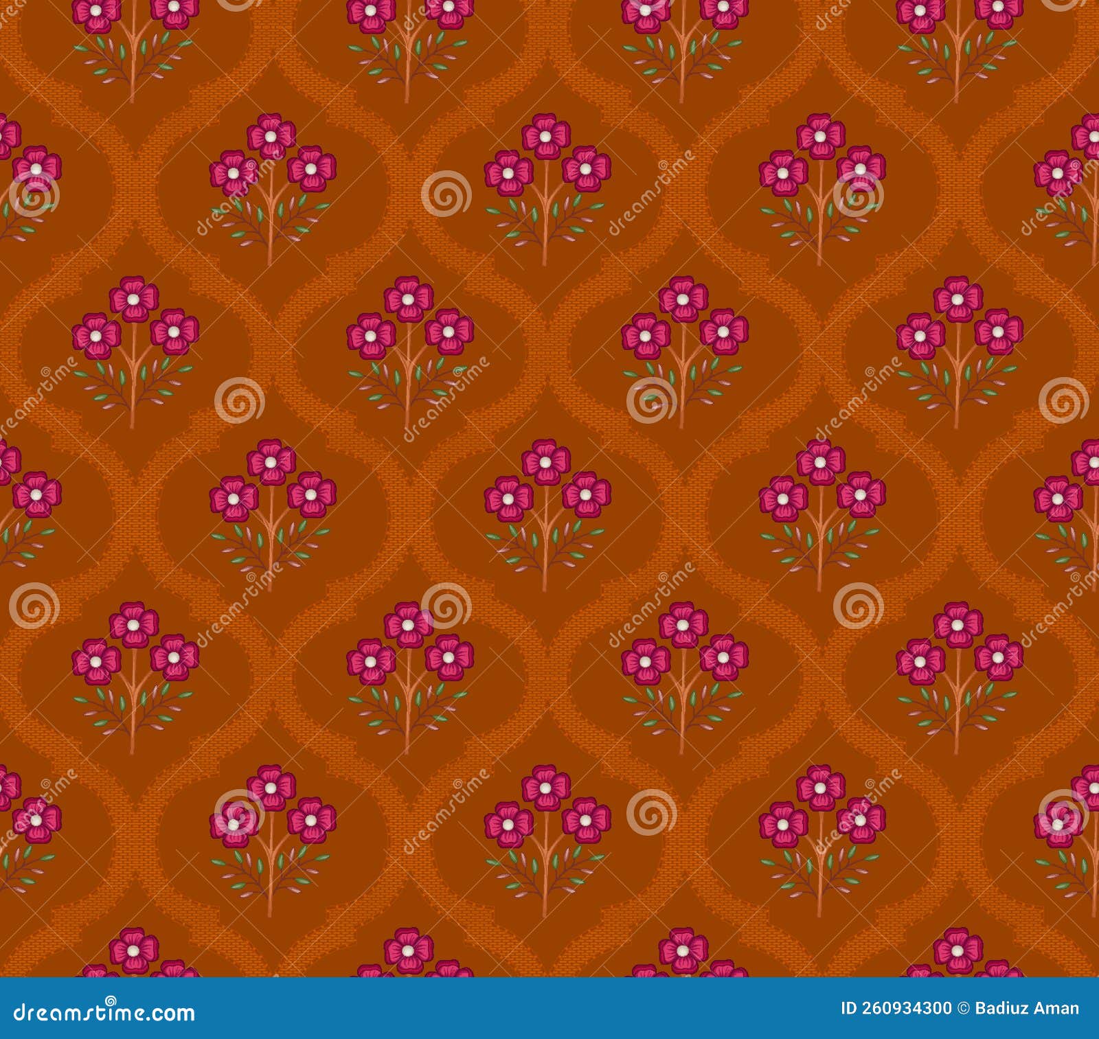 Digital Textile Mughal and Ornamental Pattern and Seamless Mughal ...