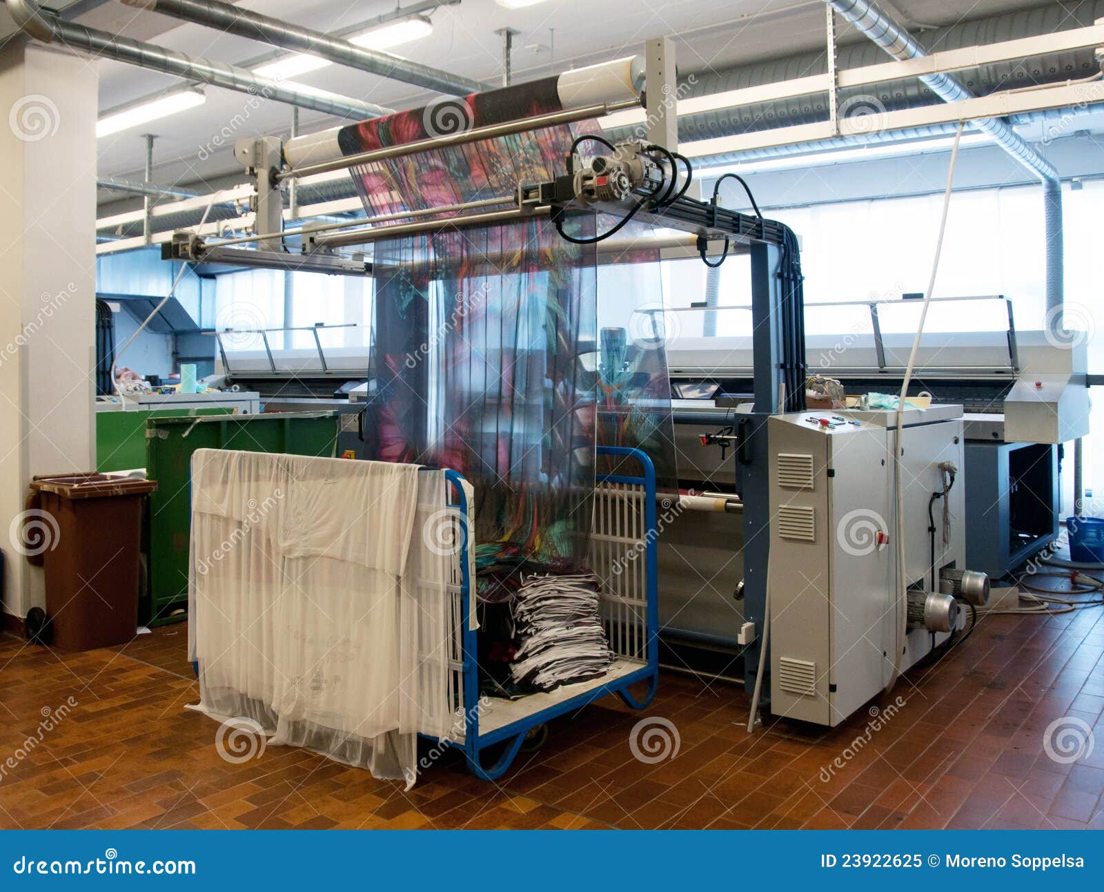 Digital textile printing stock image. Image of manufacturing - 23922625
