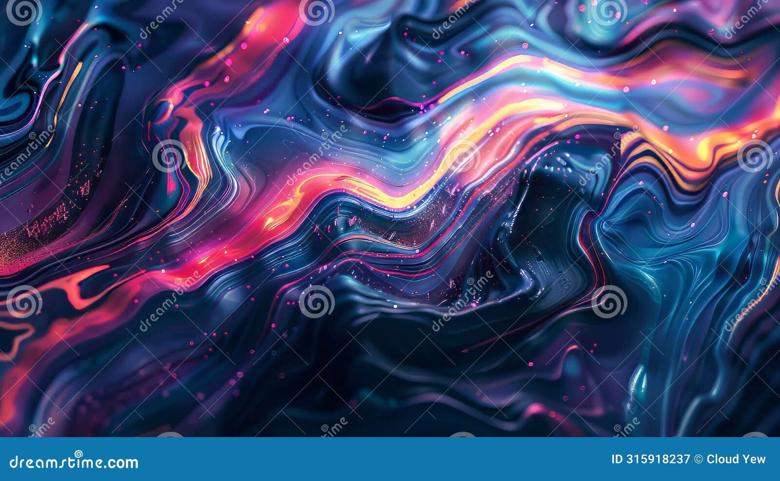 Digital Texture Resembling AI-generated Abstract Fluid Dynamics Stock Illustration ...