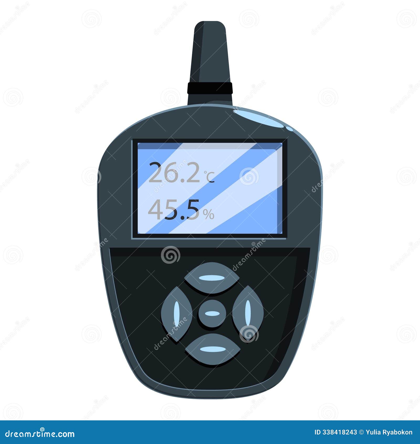 Digital Thermo Hygrometer Is Showing Room Temperature And Humidity ...