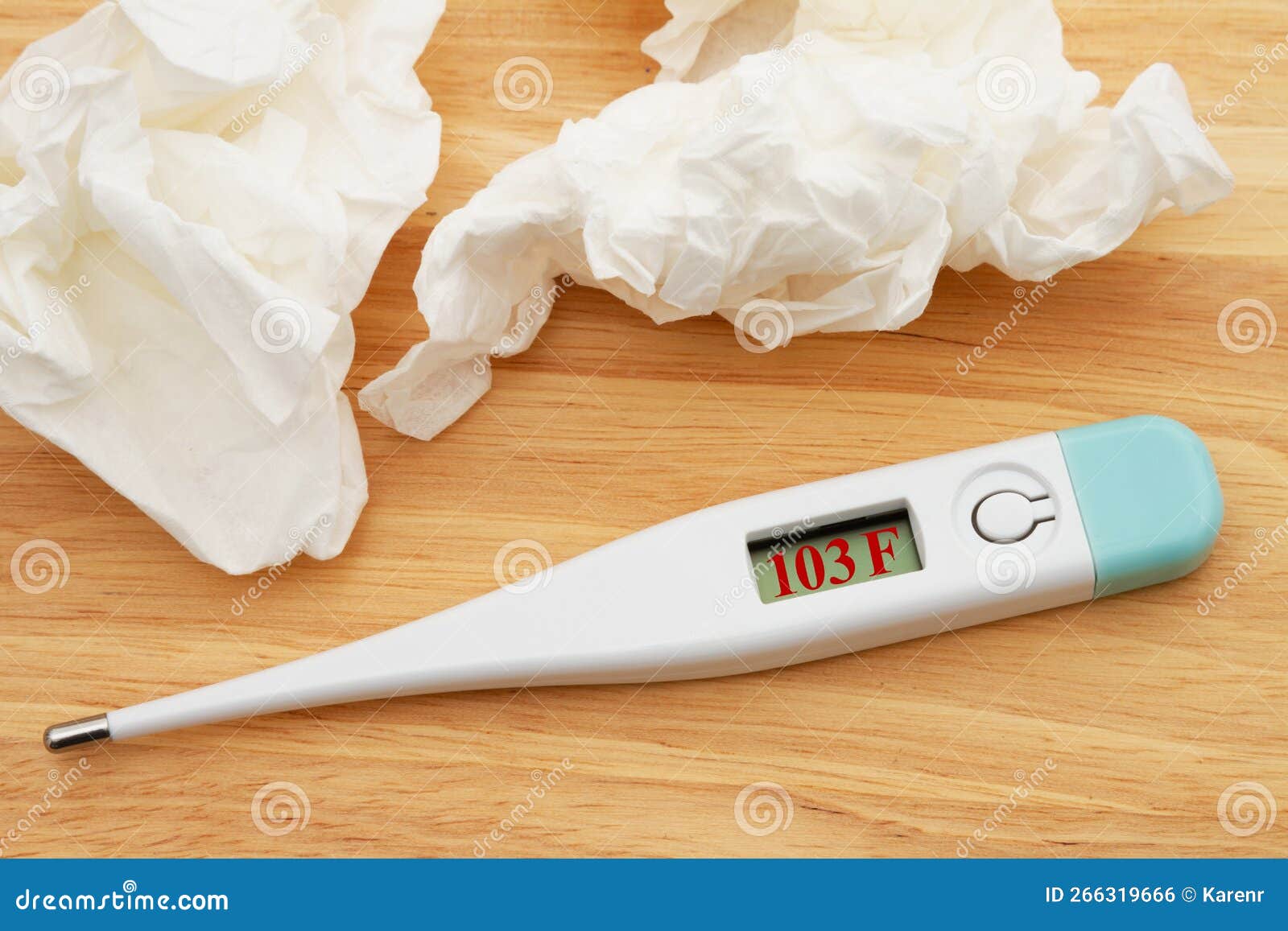 Digital Thermometer on a Wood Desk Stock Photo - Image of people ...