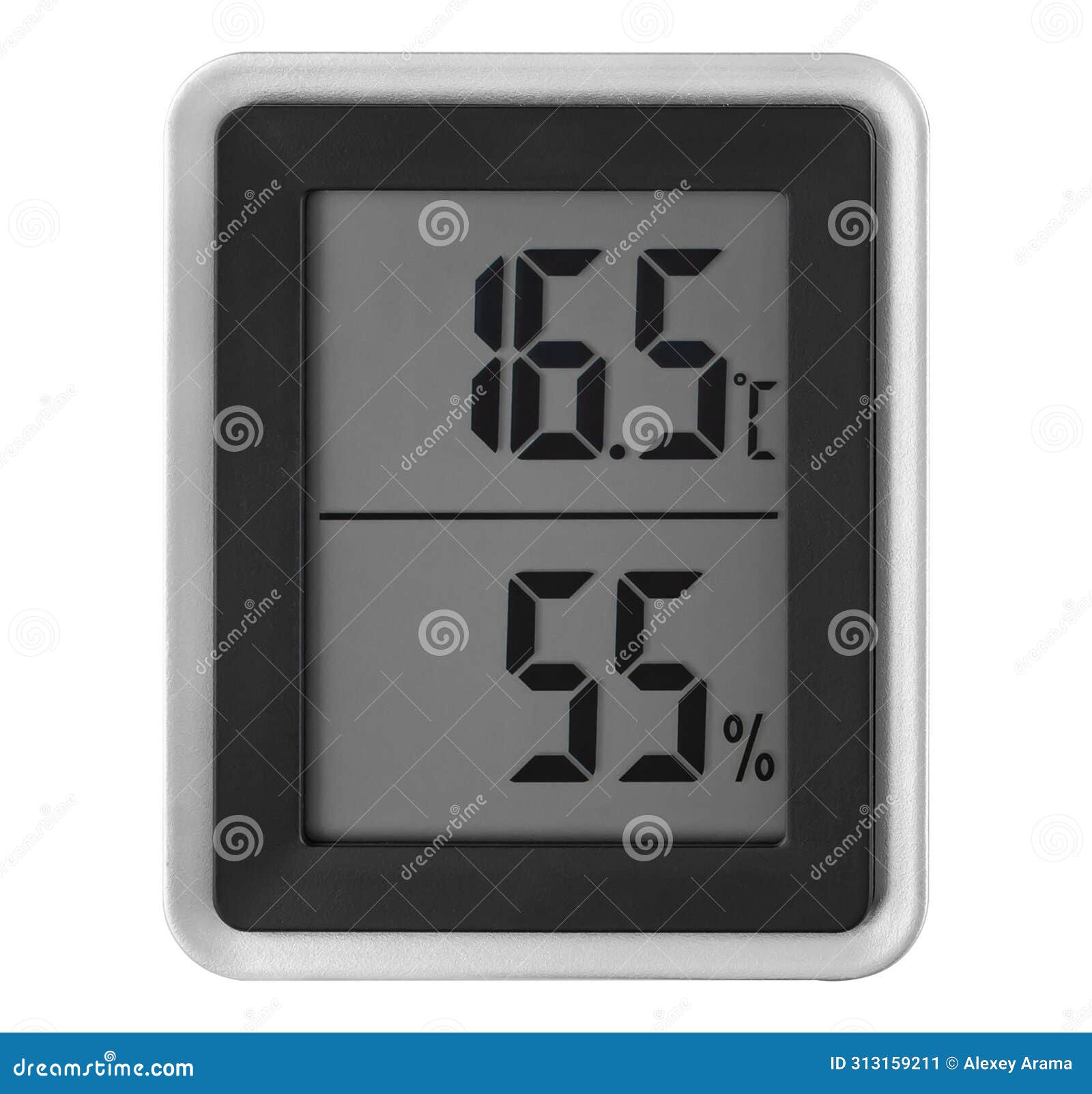 Digital Thermometer Screen, on White Background in Insulation Stock ...