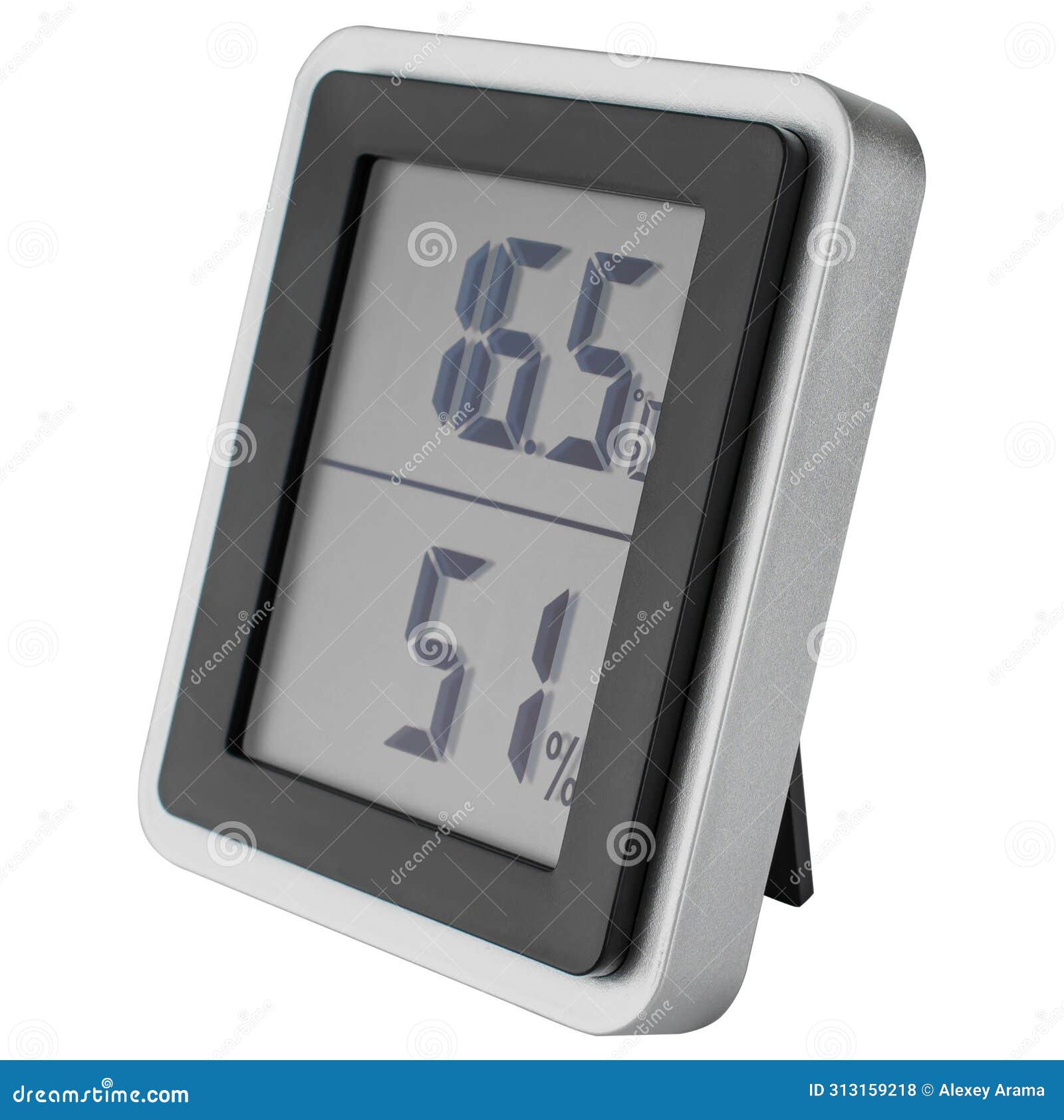 Digital Thermometer Screen, on White Background in Insulation Stock ...