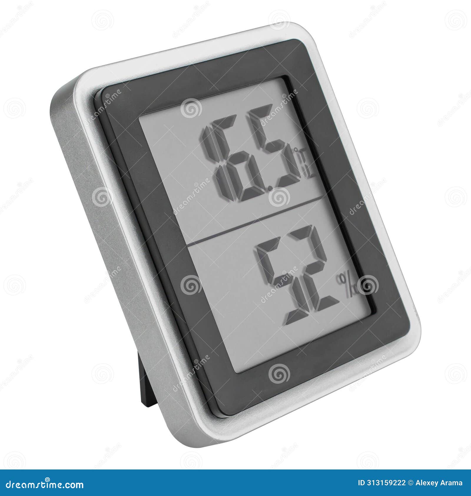 Digital Thermometer Screen, on White Background in Insulation Stock ...