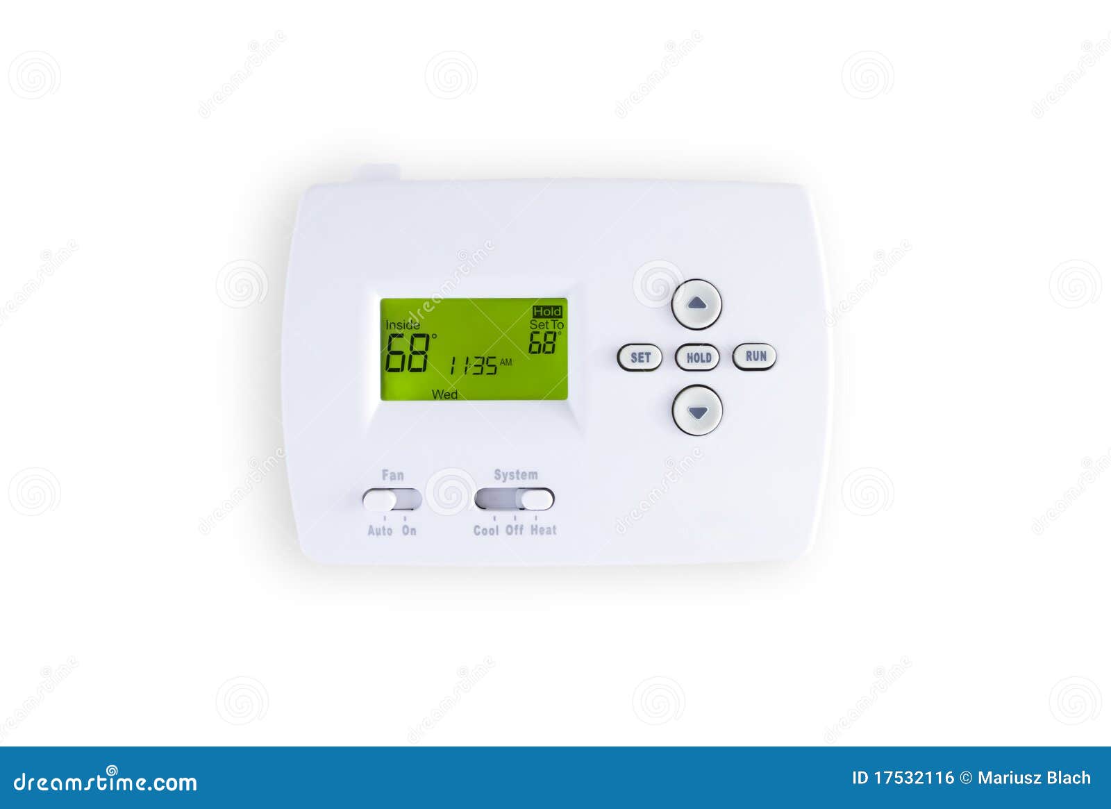 Digital thermostat stock photo. Image of adjusting, electrical - 17532116
