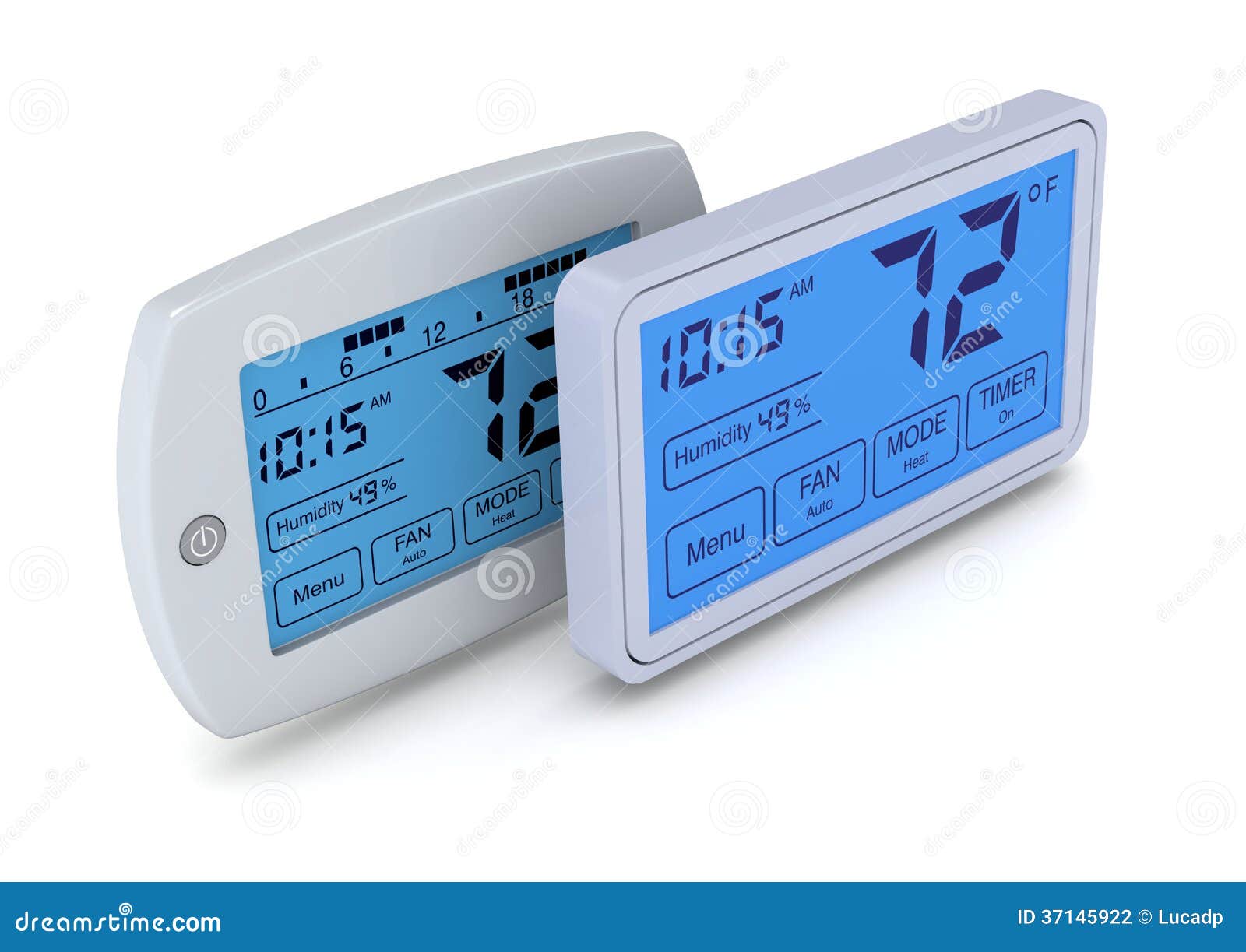Digital thermostat stock illustration. Illustration of panel - 37145922