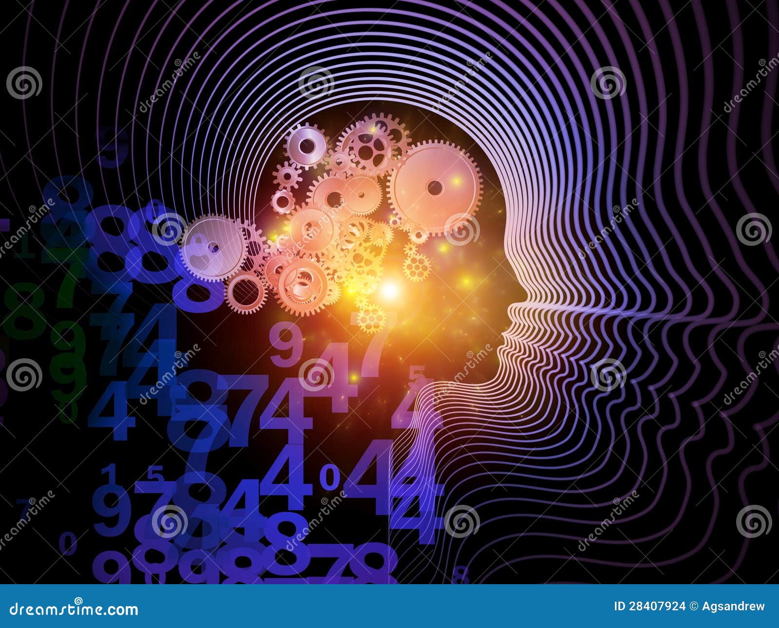 Digital Thoughts stock illustration. Illustration of information - 28407924