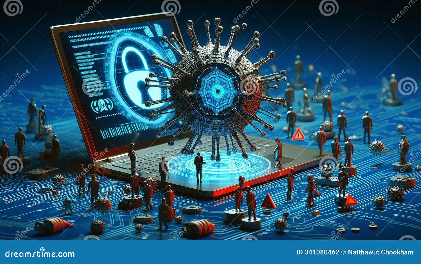 Cybersecurity Landscape: Trends & Threats Visualized In Neon Minimalism ...