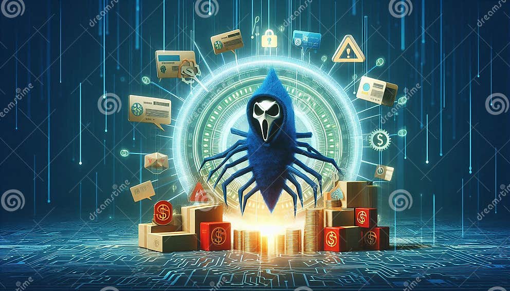 Digital Threats Exploring Cybersecurity Challenges Stock Illustration ...