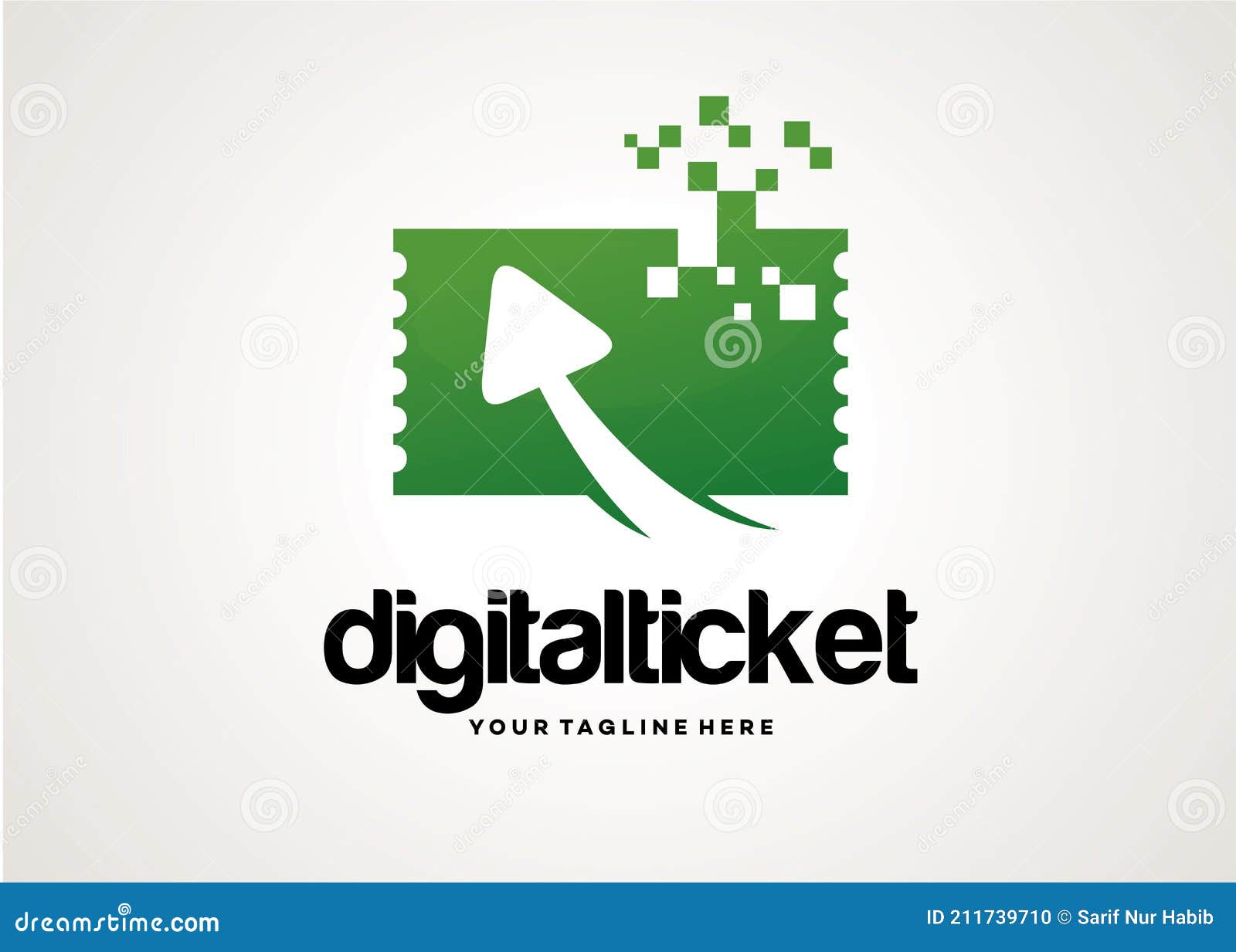Digital Ticket Logo Template Design Vector Stock Vector - Illustration ...