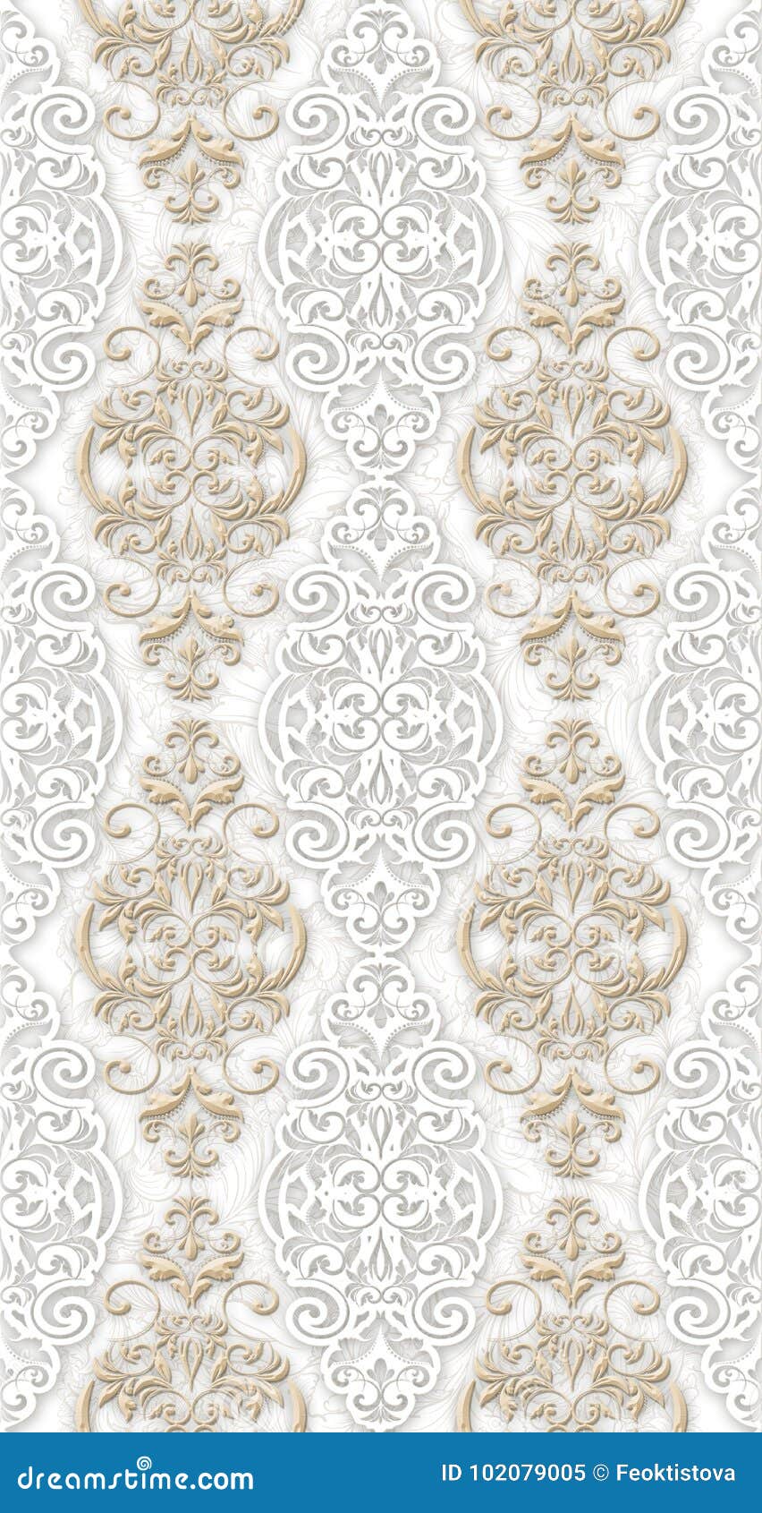 Digital Tile Design. Idea for Wallpaper and Ceramic Tile. Seamless ...
