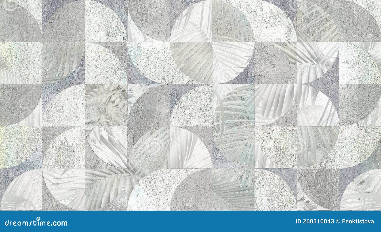 Digital Tiles Design. Abstract Damask Patchwork Pattern Stock ...