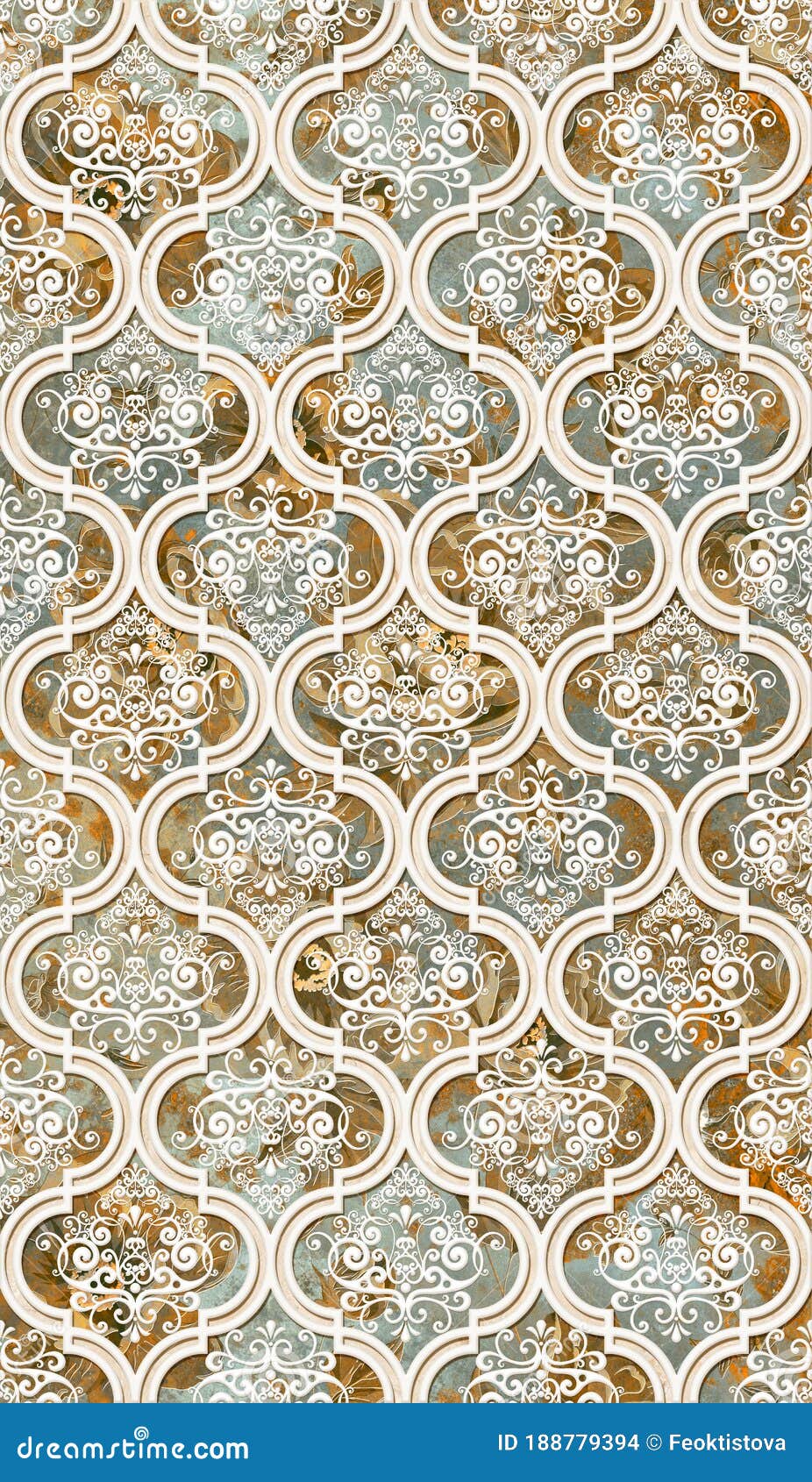 Digital Tiles Design Ceramic Wall Tiles Decoration Stock Illustration ...