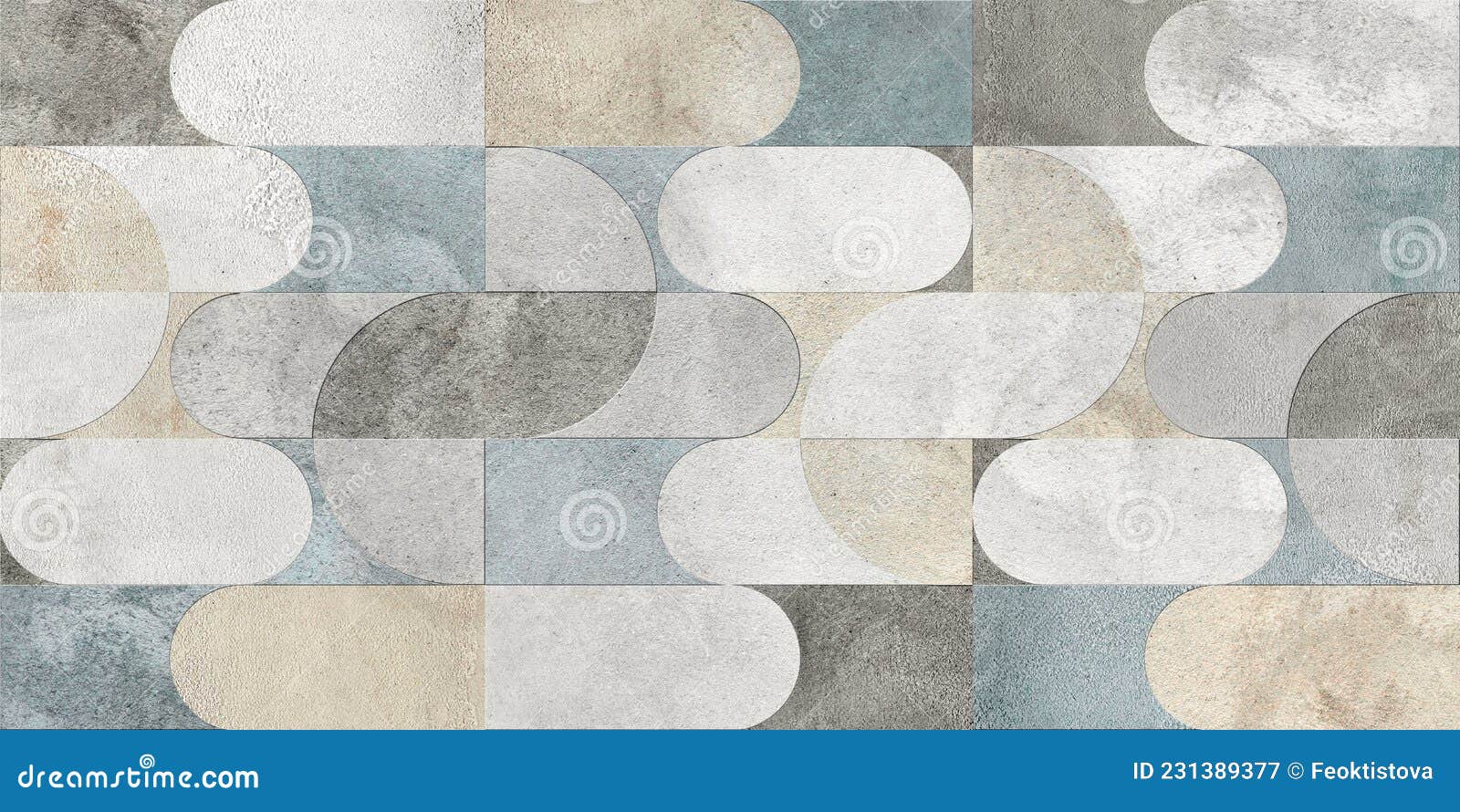 Digital Tiles Design. 3D Render Colorful Ceramic Wall Tiles Decoration ...