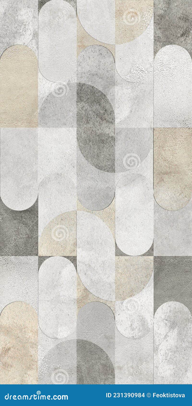 Digital Tiles Design. 3D Render Colorful Ceramic Wall Tiles Decoration ...