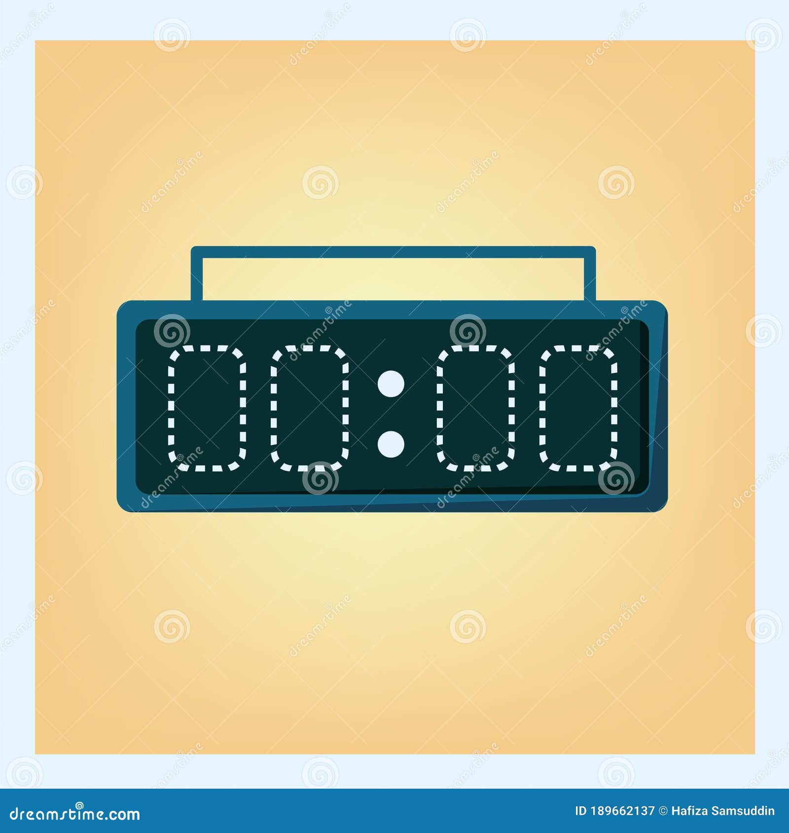 Digital Time Display. Vector Illustration Decorative Design Stock ...