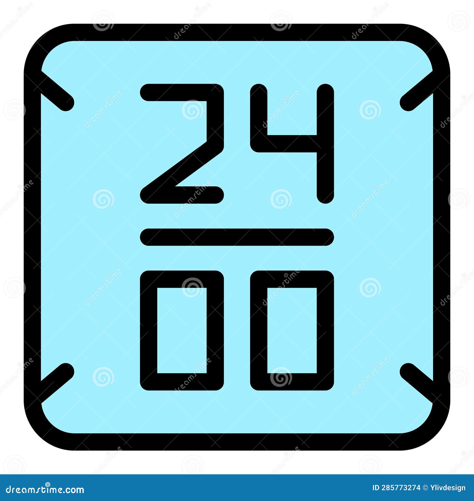 Digital Timer Icon Vector Flat Stock Illustration - Illustration of ...