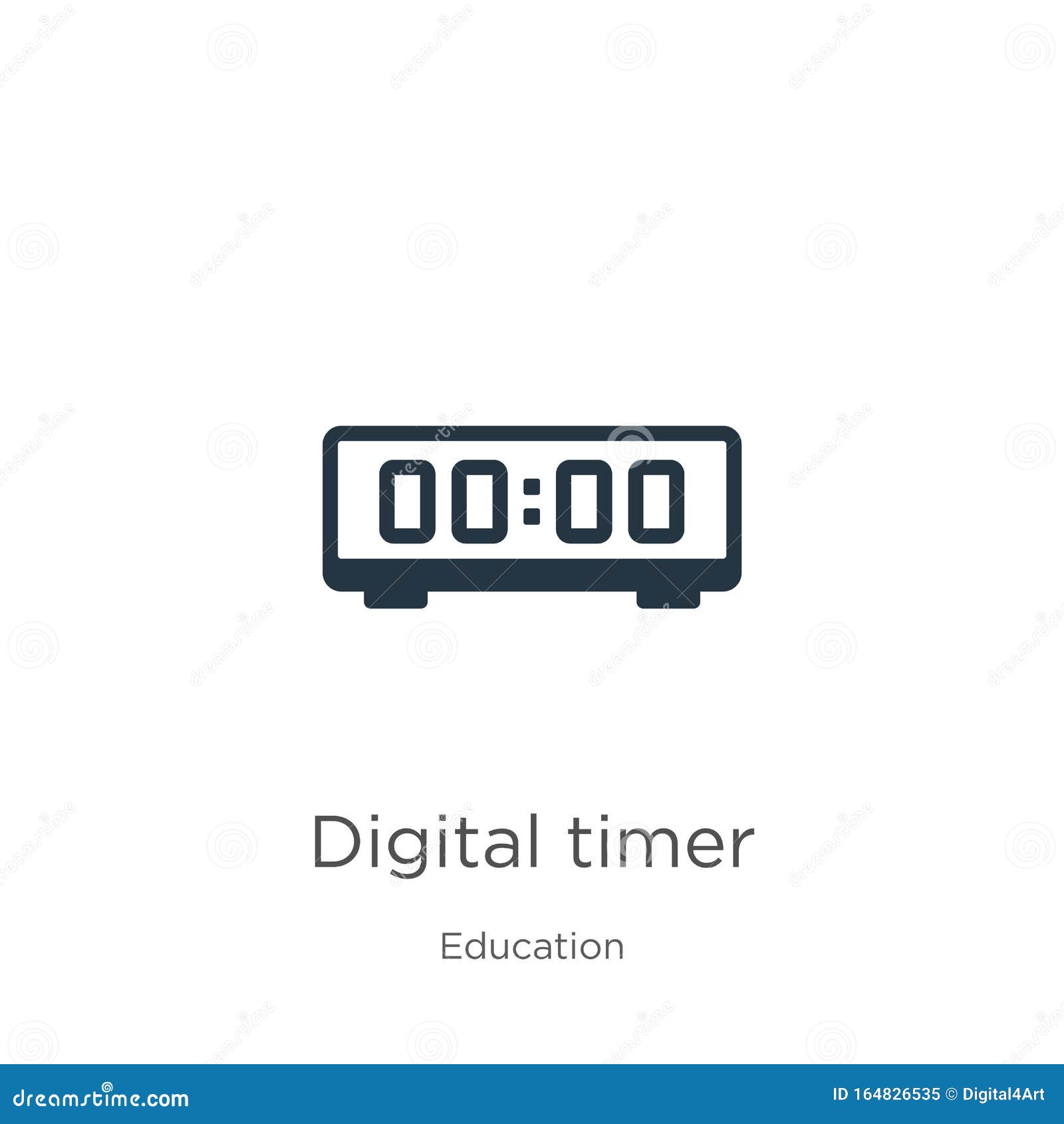 Digital Timer Icon Vector. Trendy Flat Digital Timer Icon from ...