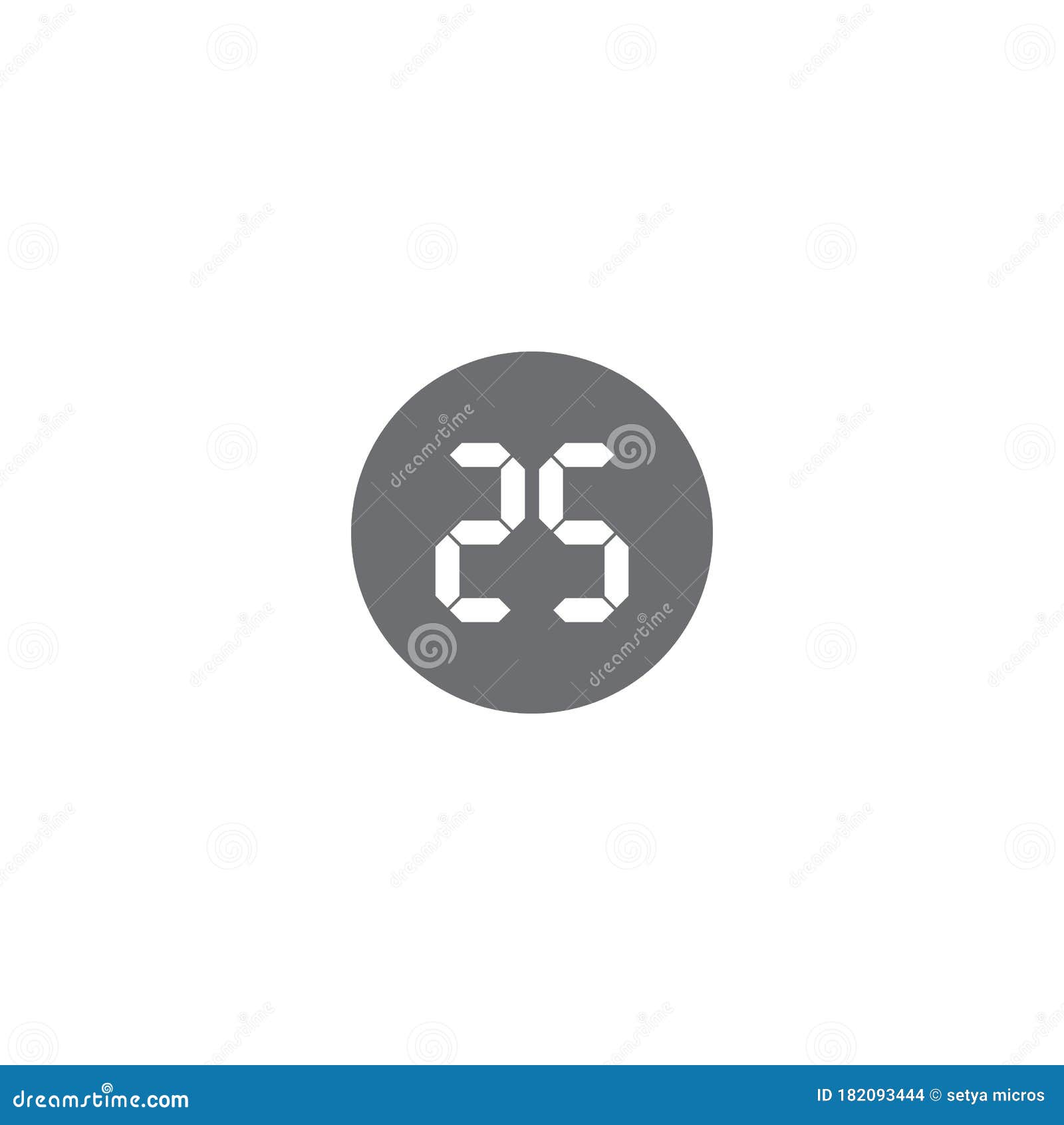 Digital Timer Illustration Design Logo and Symbol Icon Vector Stock ...