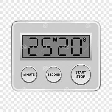 Digital Timer Mockup, Realistic Style Stock Vector - Illustration of ...