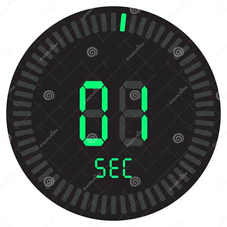 The Digital Timer 1 Second. Electronic Stopwatch with a Gradient Dial ...