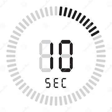 The Digital Timer 10 Seconds. Electronic Stopwatch with a Gradient Dial ...