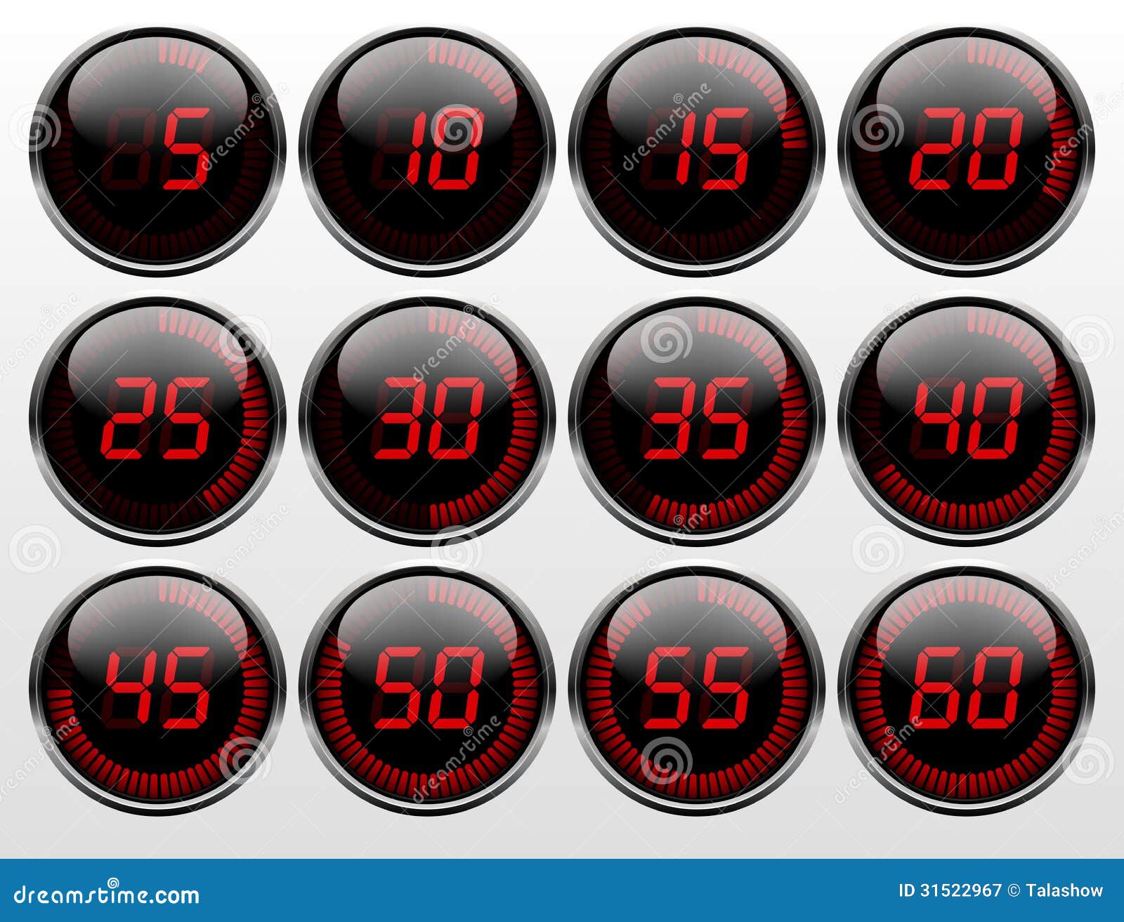 Digital Timer stock illustration. Illustration of minute - 31522967