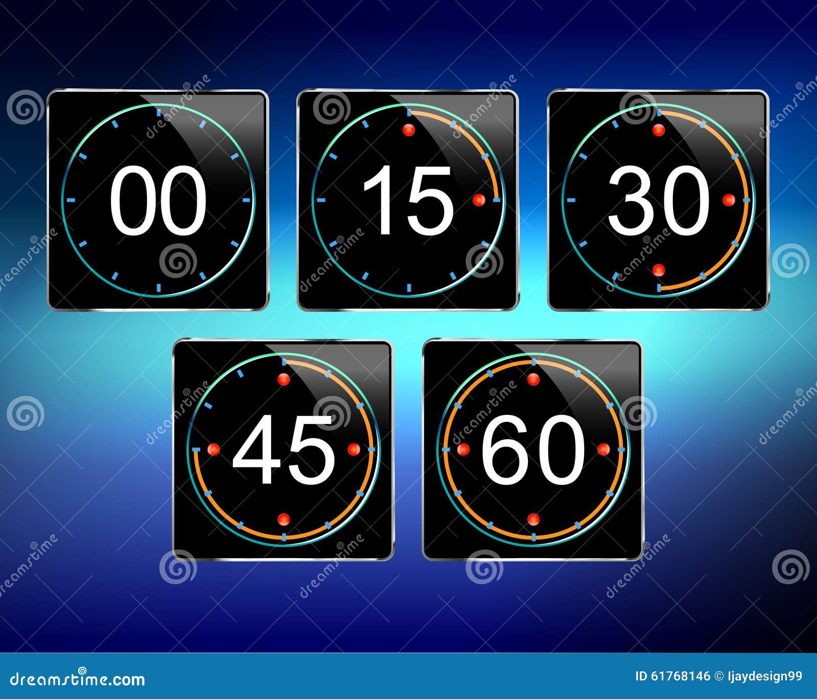 Digital timer vector stock vector. Illustration of drawing - 61768146