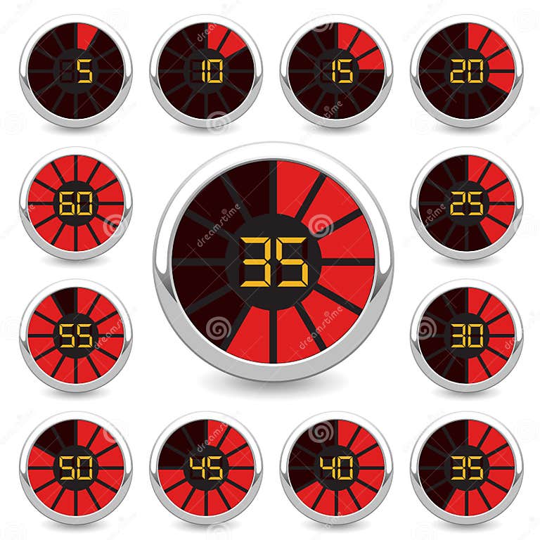 Digital timer stock vector. Illustration of metering - 46816298
