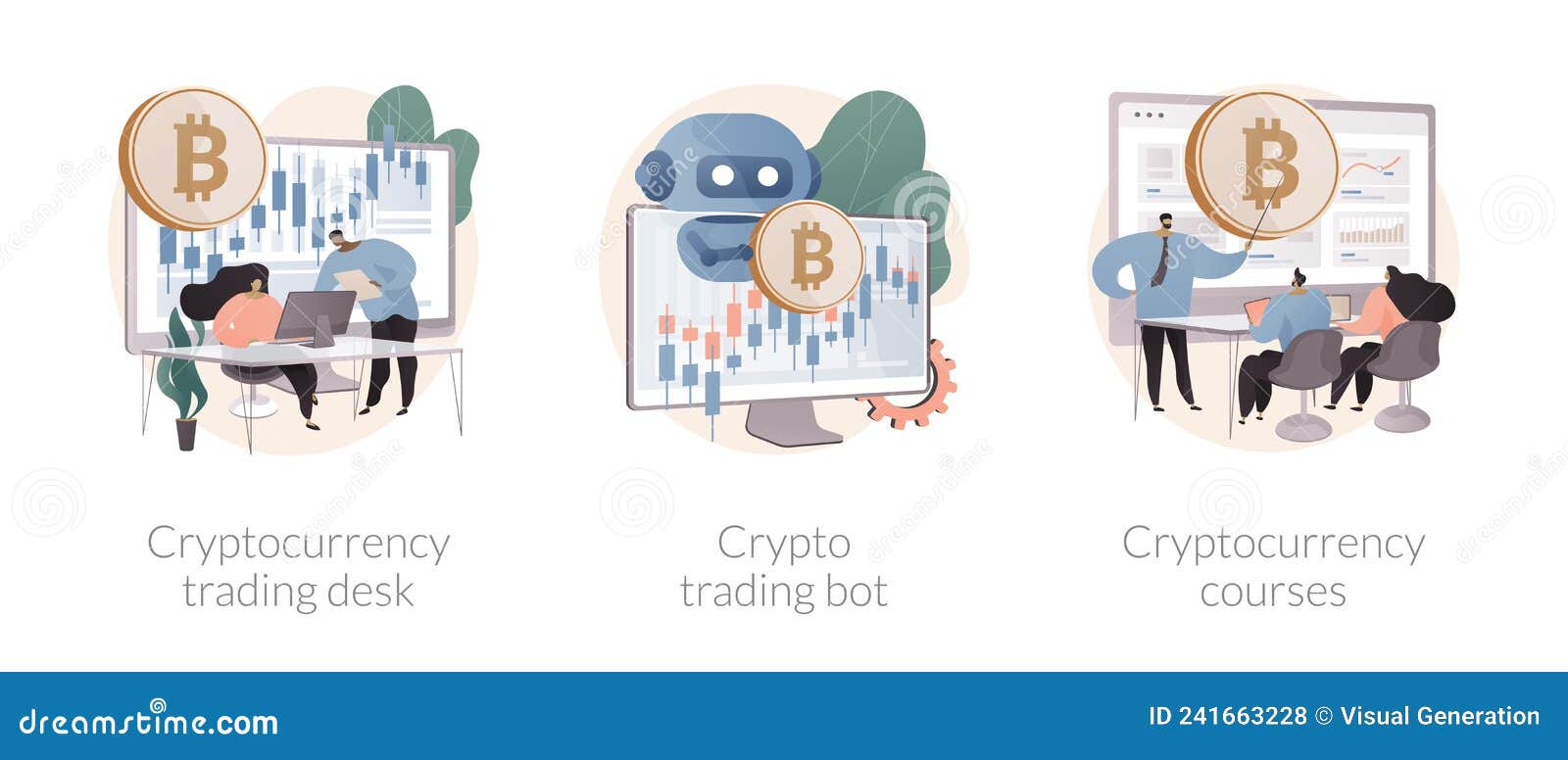 Digital Tokens Abstract Concept Vector Illustrations. | CartoonDealer ...