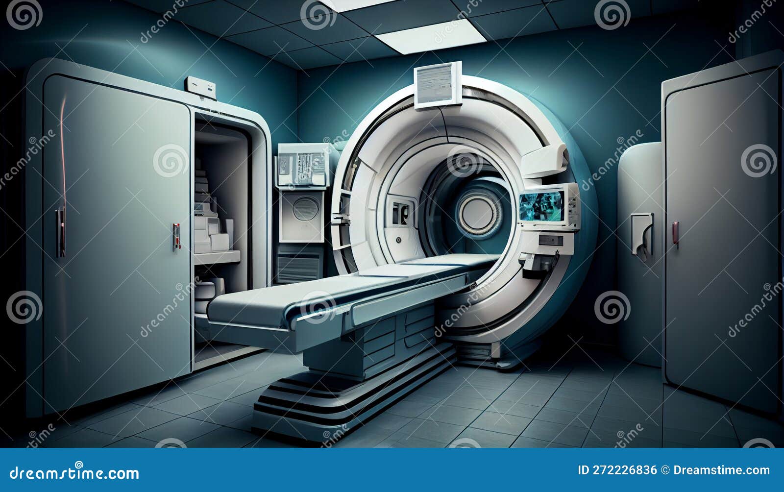 Digital Tomography Scanner. Generative Ai Stock Illustration ...