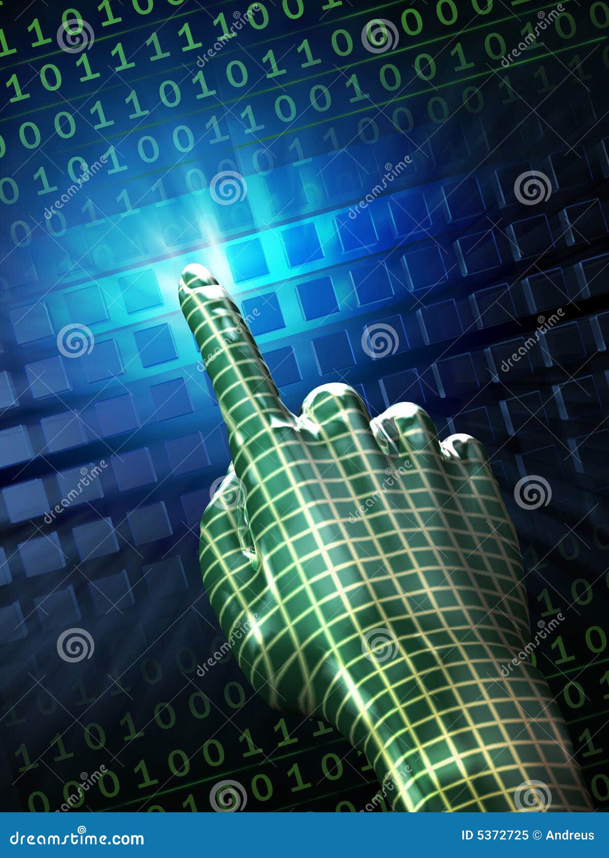 Digital touch stock illustration. Illustration of hand - 5372725