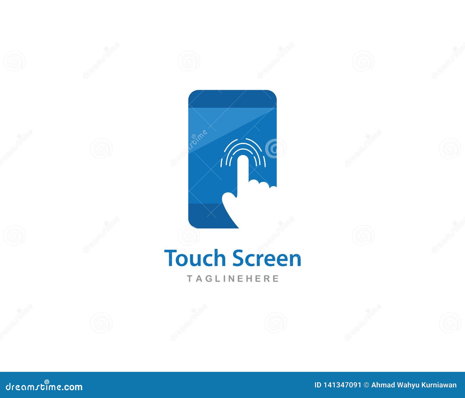 Digital Touch Screen Technology Logo Stock Vector - Illustration of ...