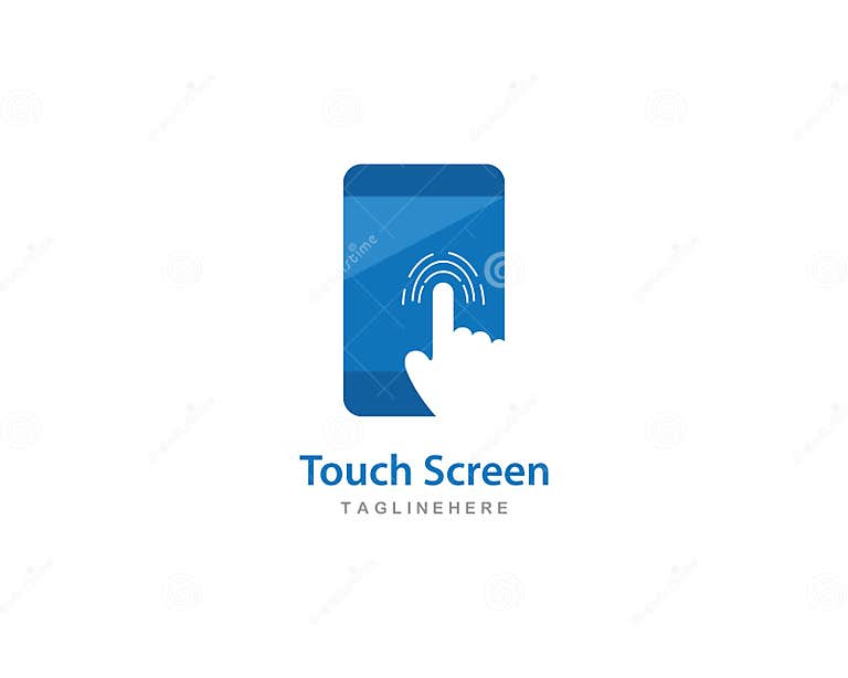 Digital Touch Screen Technology Logo Stock Vector - Illustration of ...