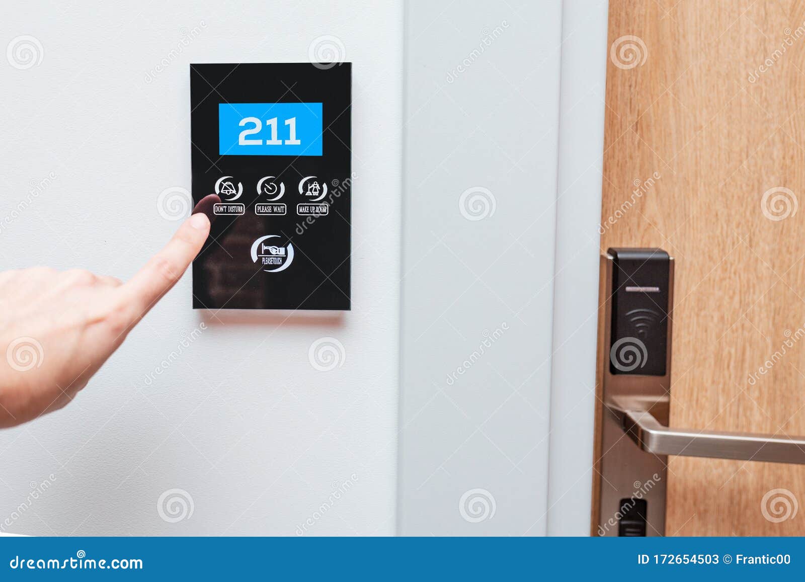 Digital Touchpad Panel for Hotel Room Stock Image - Image of entrance ...