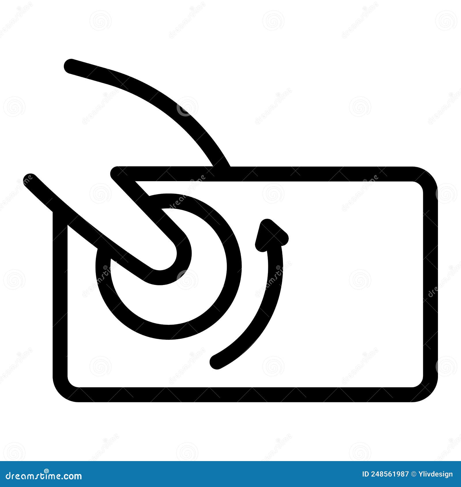 Digital Touchscreen Icon Outline Vector. Screen Phone Stock Vector ...