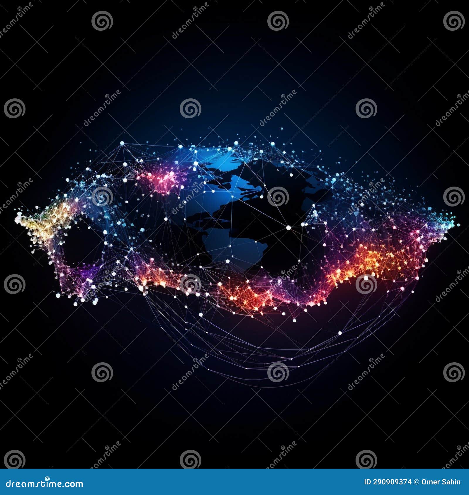 Digital Trade Routes stock photo. Image of globalization - 290909374