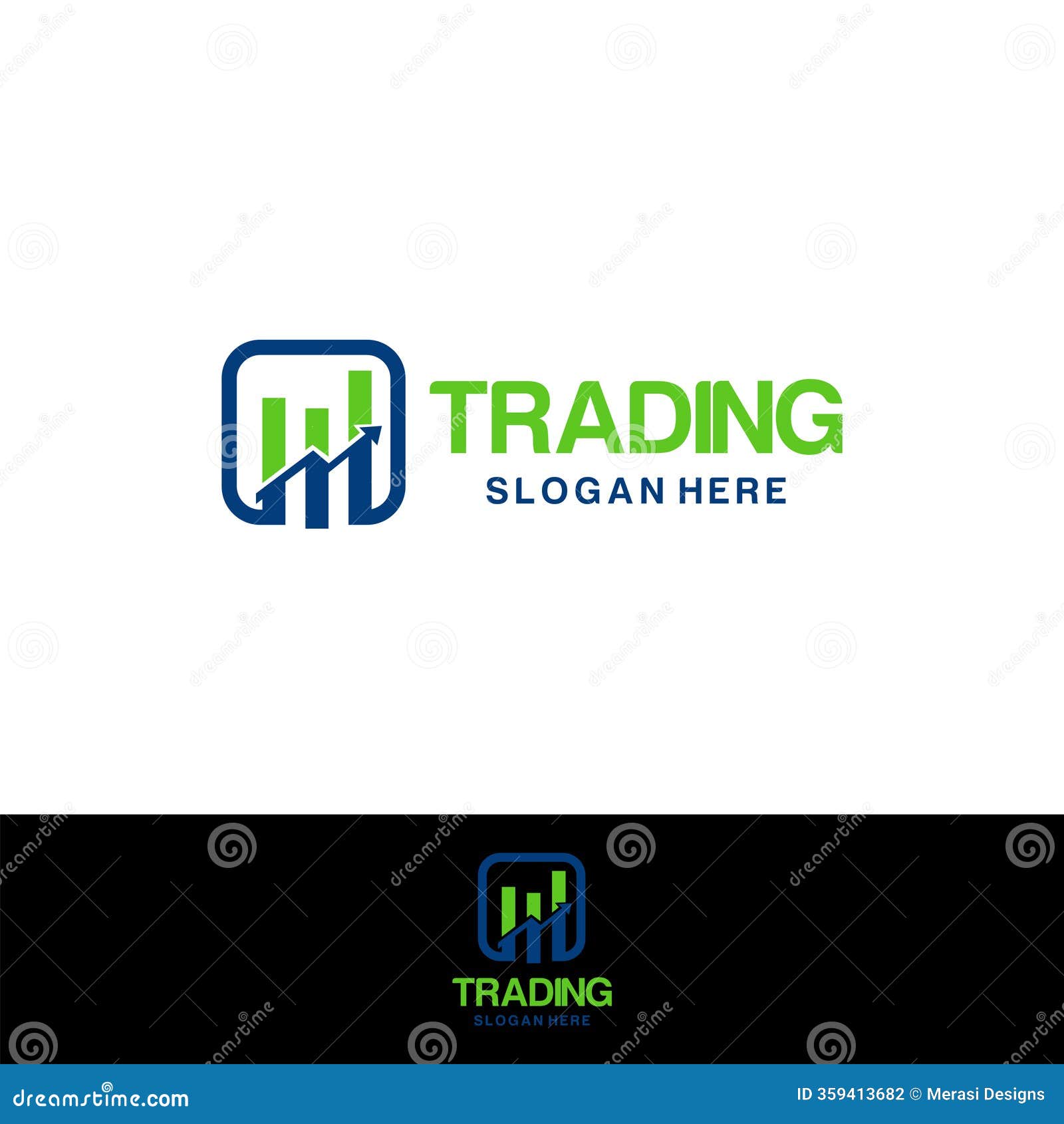 Logo Trading Charts Simple and Modern Stock Illustration - Illustration ...