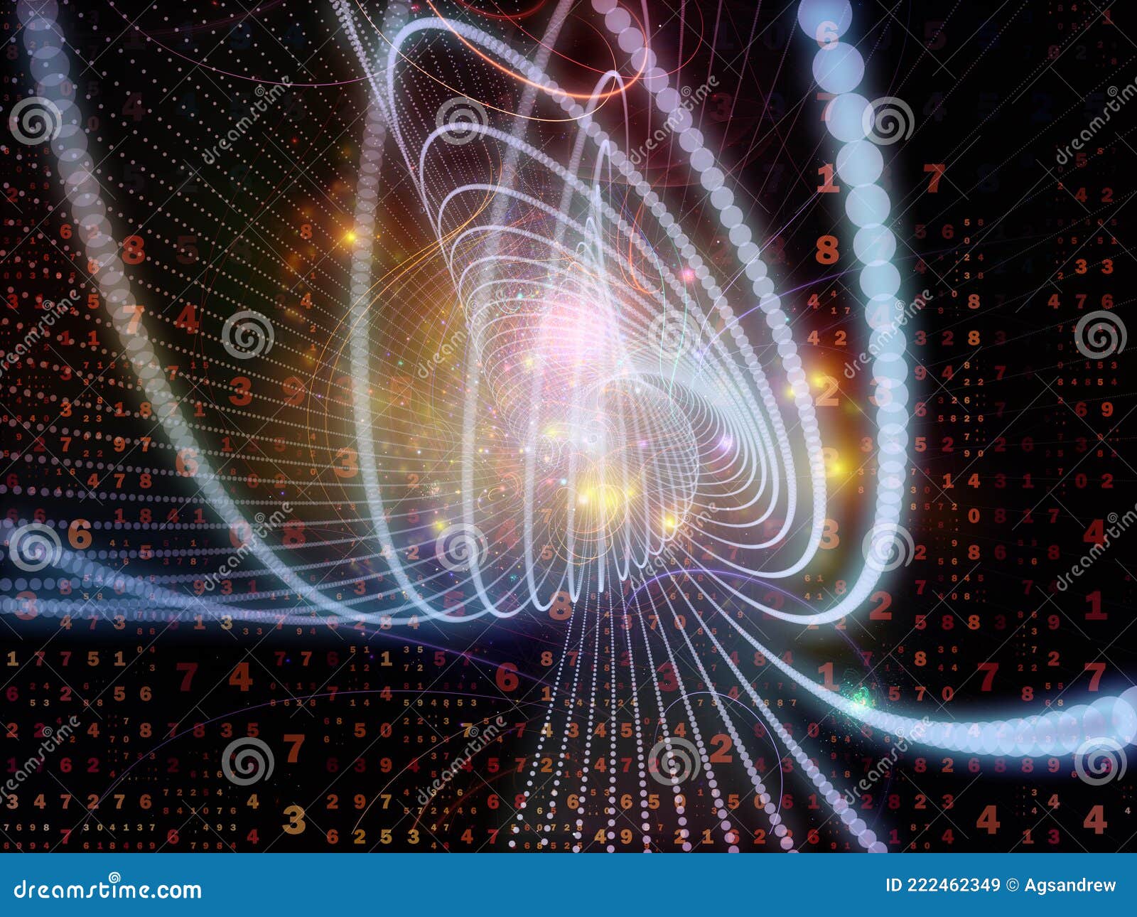 Digital Trails stock illustration. Illustration of number - 222462349