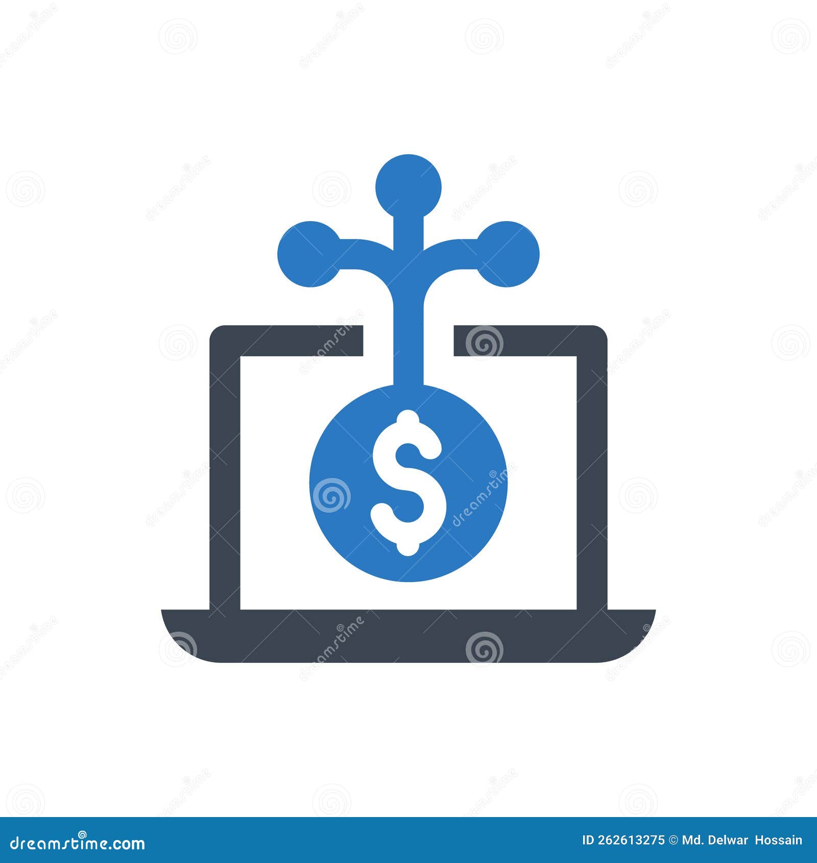 Digital transaction icon stock vector. Illustration of internet - 262613275