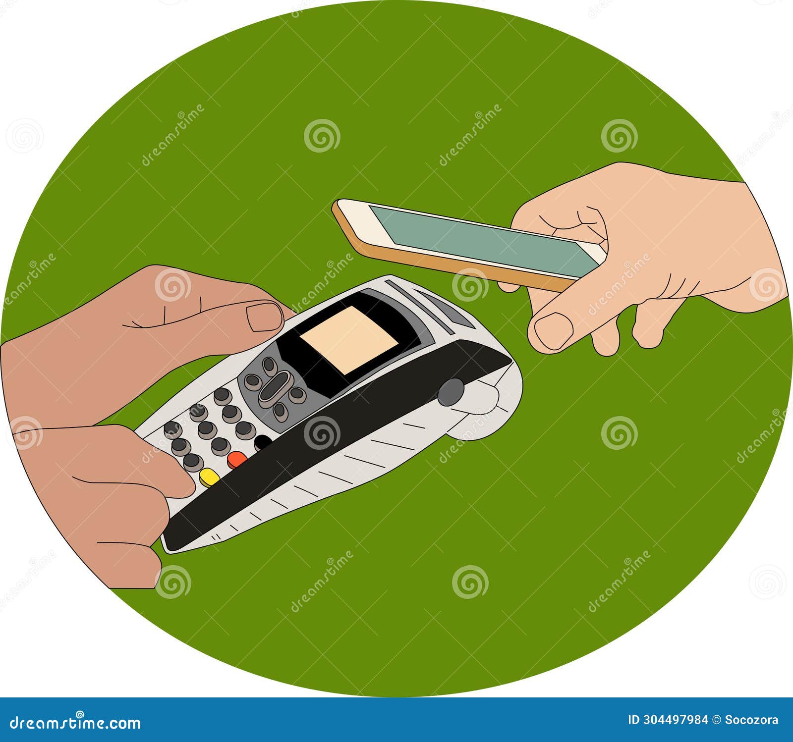 Digital Transaction Vector Illustration Stock Illustration ...