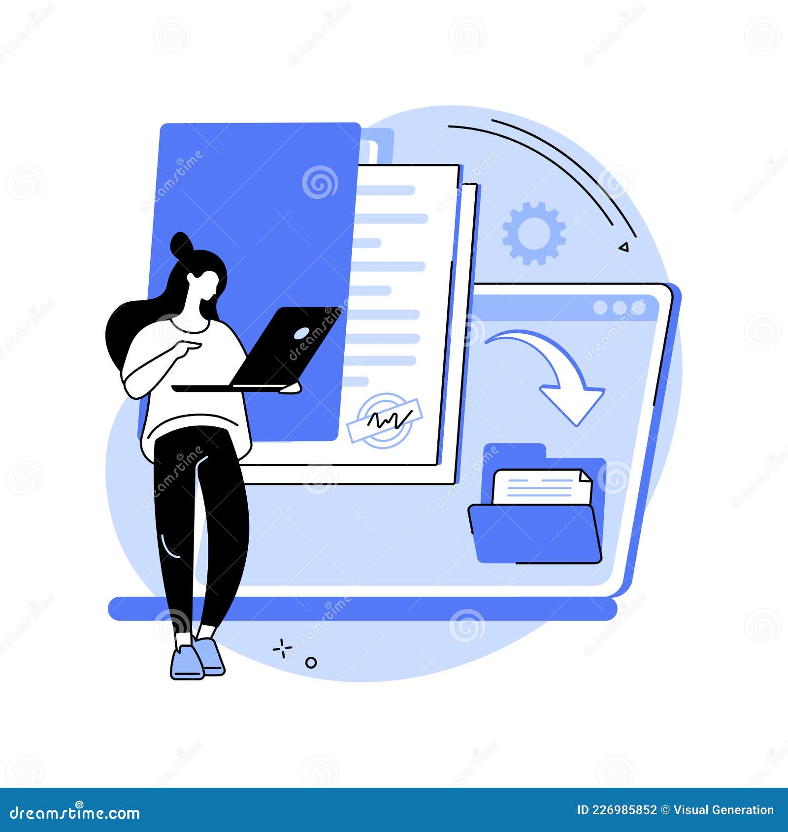 Digital Transformation Abstract Concept Vector Illustration. Stock ...