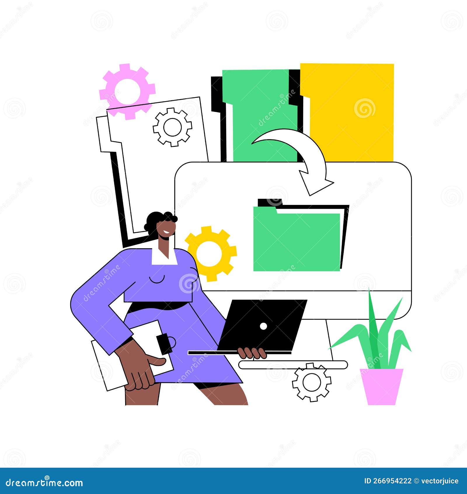 Digital Transformation Abstract Concept Vector Illustration Stock ...