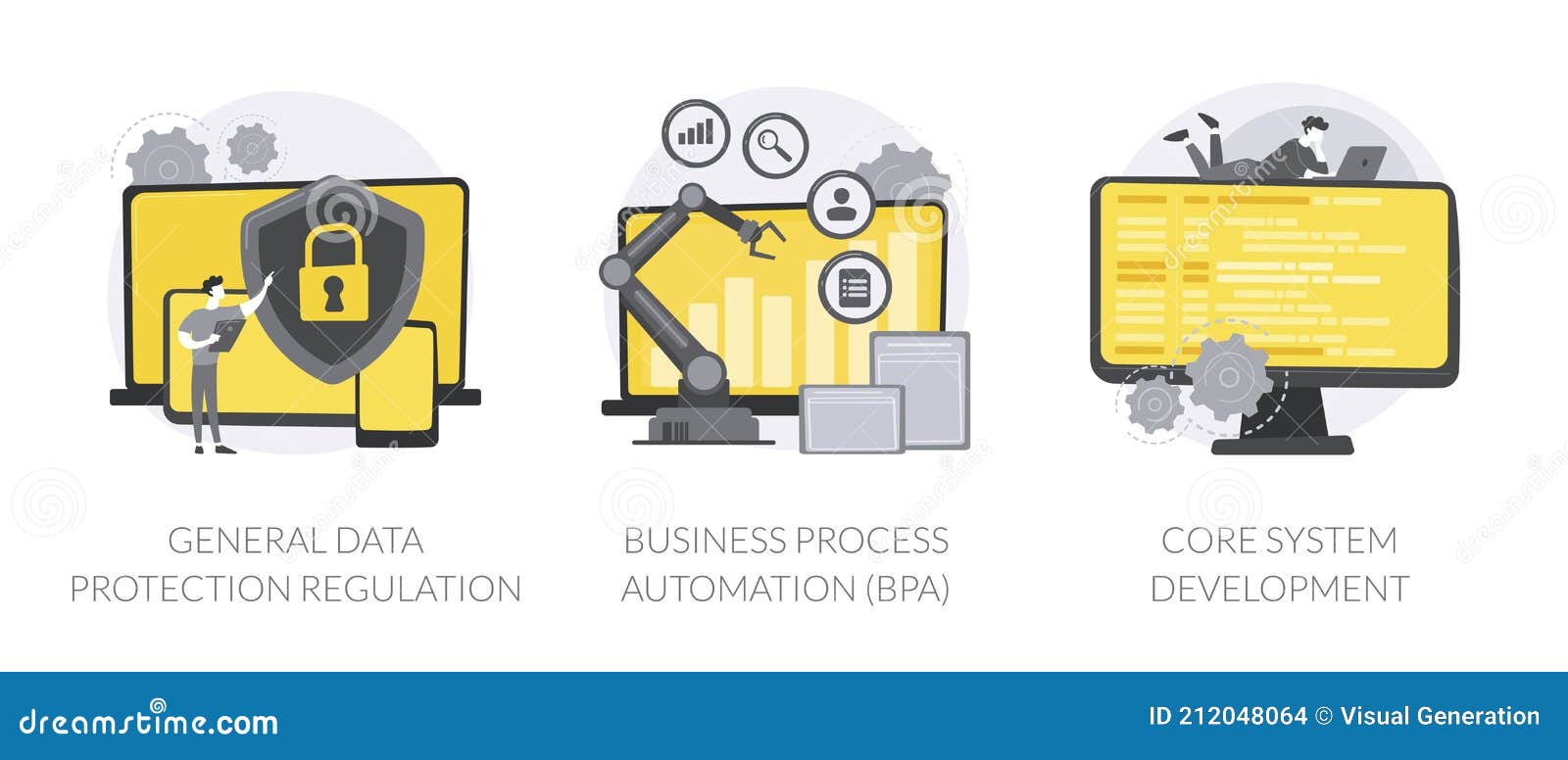 Digital Transformation Abstract Concept Vector Illustrations. Stock ...