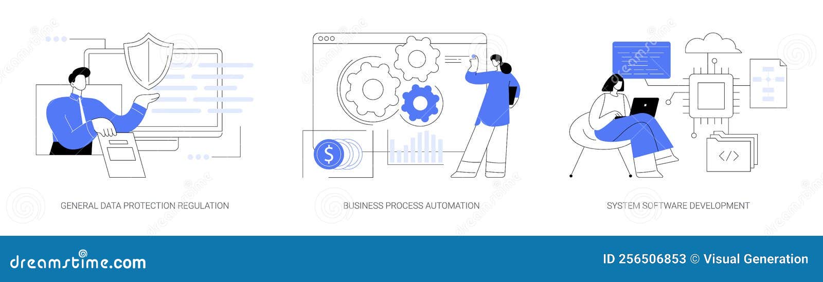 Digital Transformation Abstract Concept Vector Illustrations. Stock ...
