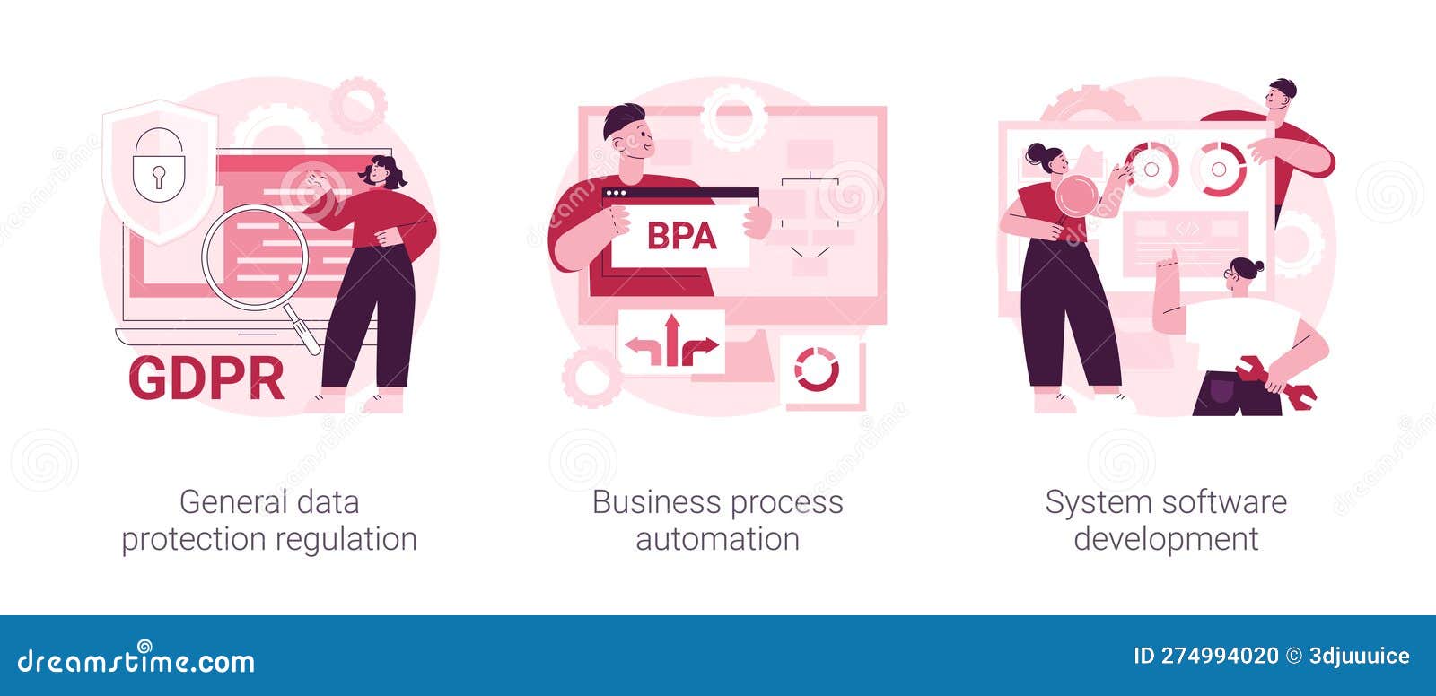 Digital Transformation Abstract Concept Vector Illustrations. Stock ...